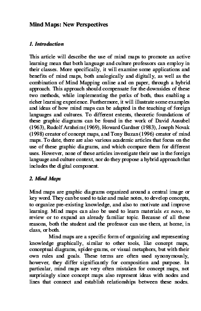 (PDF) Mind Maps: New Perspectives