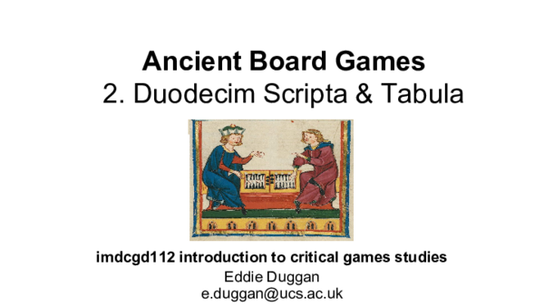 (PDF) Ancient Board Games 2: Duodecim Scripta and Tabula [Revision F]