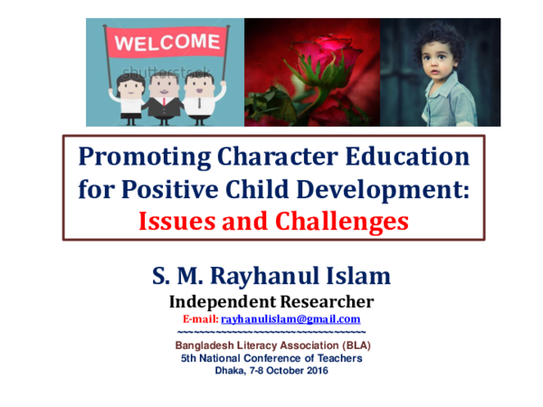 (PDF) Promoting Character Education for Positive Child Development ...