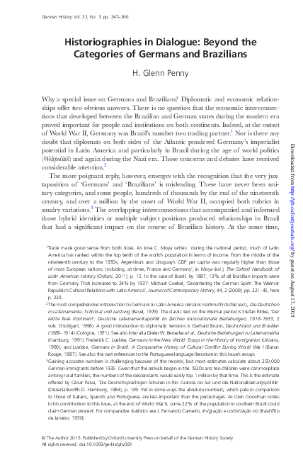 (PDF) Historiographies in Dialogue: Beyond the Categories of Germans ...