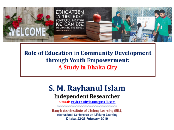 (PDF) Role of Education in Community Development through Youth ...