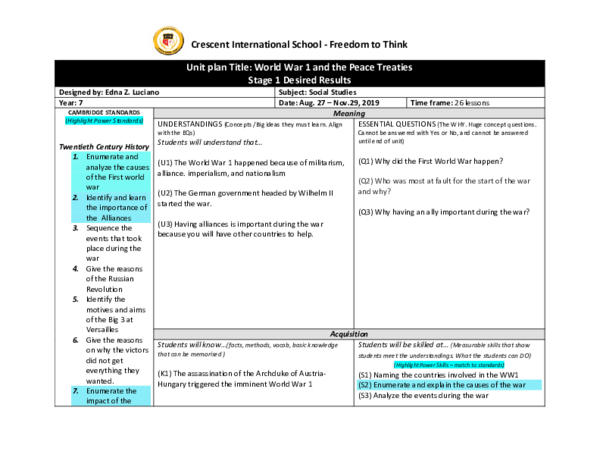 (DOC) UBD Y07 Social Studies WW