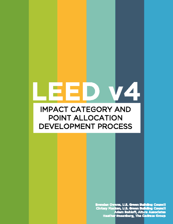 (PDF) LEED v4 Impact Category and Point Allocation Process Overview ...