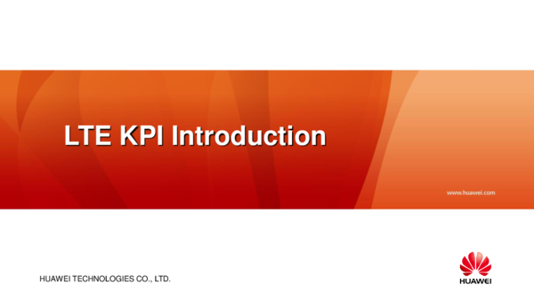 (PPT) LTE KPI Introduction