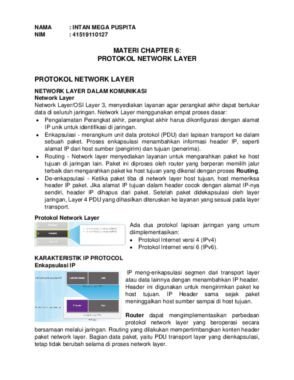 (PDF) MATERI CHAPTER 6: PROTOKOL NETWORK LAYER PROTOKOL NETWORK LAYER ...