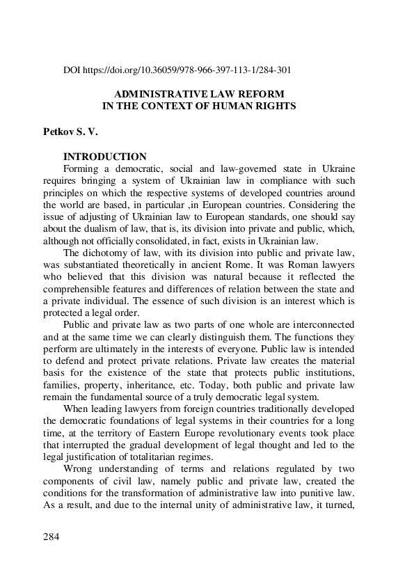 Pdf Administrative Law Reform In The Context Of Human Rights