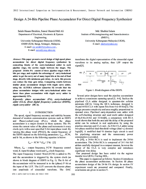 (PDF) Design A 24-Bits Pipeline Phase Accumulator For Direct Digital ...