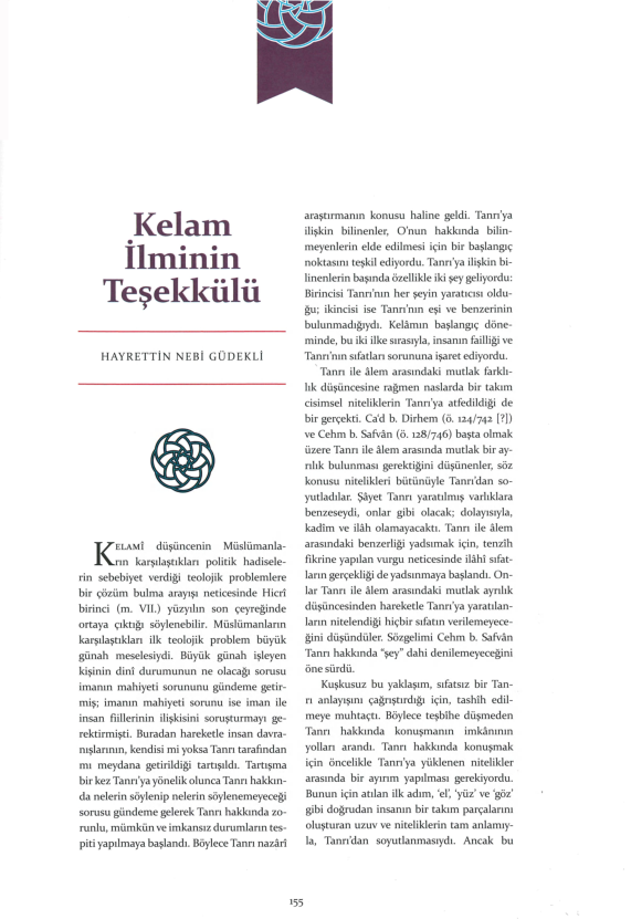 (PDF) Kelam İlminin Teşekkülü