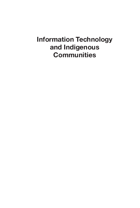(PDF) Information Technology and Indigenous Communities