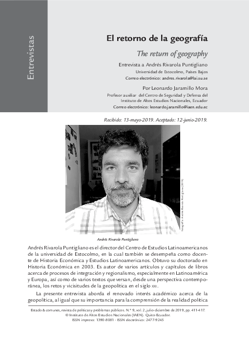 (PDF) Entrevista a Andres Rivarola Puntigliano - El retorno de la ...