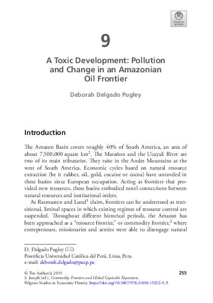 (PDF) A Toxic Development: Pollution and Change in an Amazonian Oil Frontier