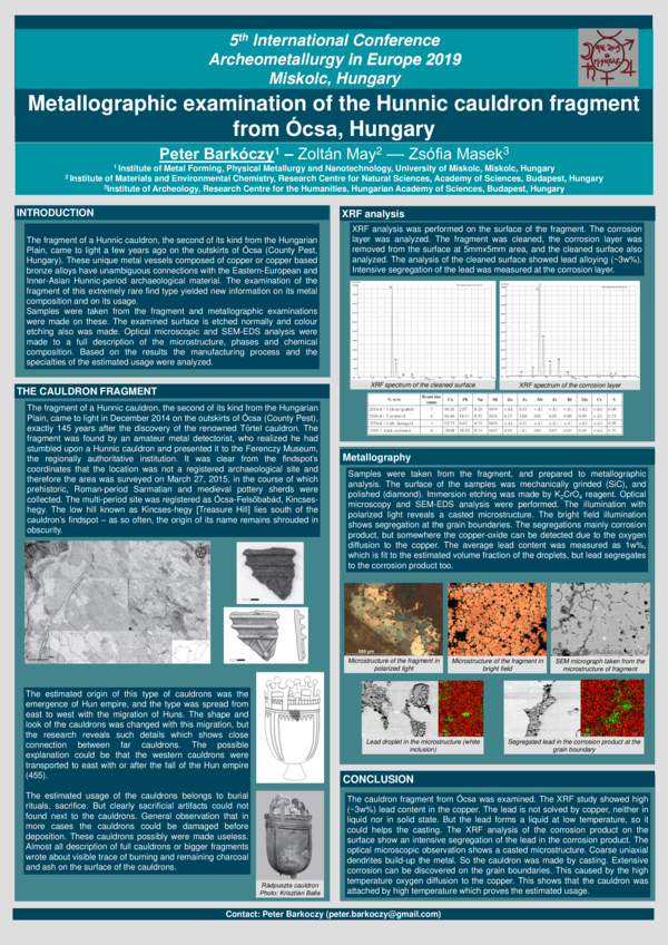 (PDF) Peter Barkóczy – Zoltán May – Zsófia Masek: Metallographic ...