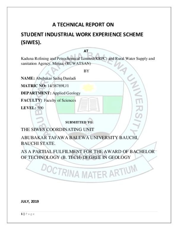 (DOC) Siwes /IT report.