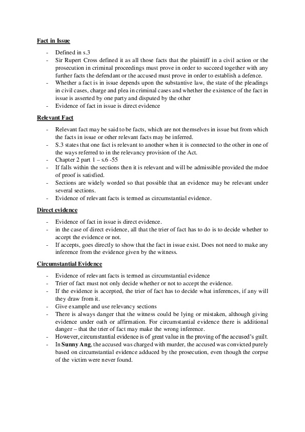 (DOC) Fact in Issue | Joel Chua - Academia.edu