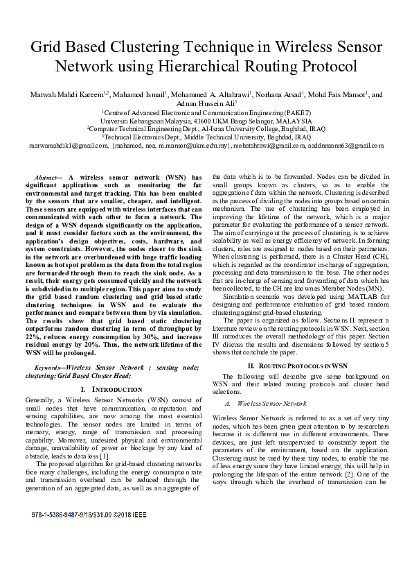 Pdf Grid Based Clustering Technique In Wireless Sensor Network Using 8676