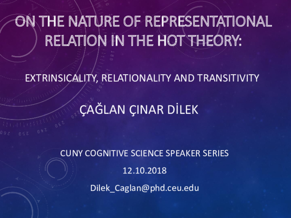 On the Nature of Representational Relation on HOT Theory ...