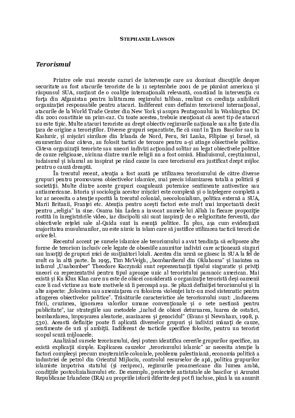 (DOC) Terorismul (1)