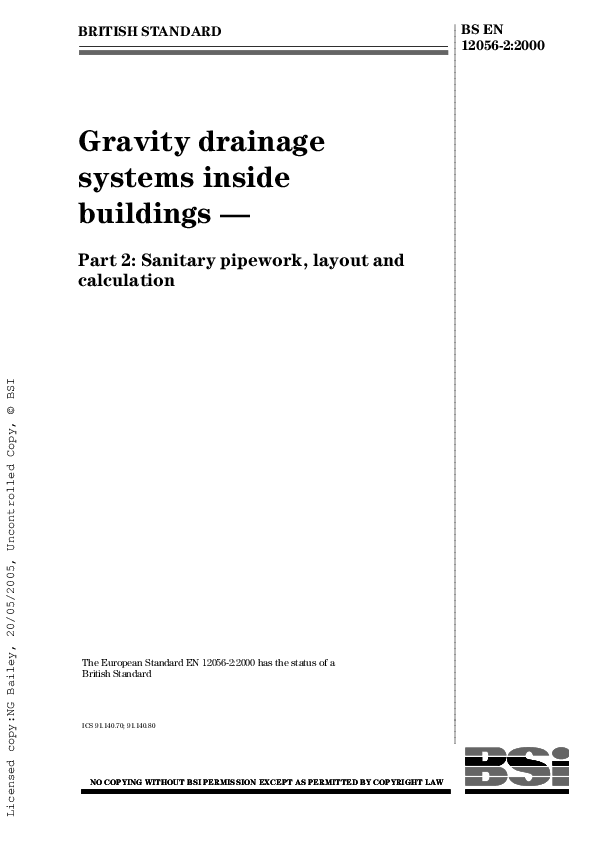 (PDF) BS Gravity drainage systems inside buildings Sanitary pipework ...