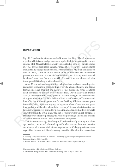 (PDF) Introduction/Teaching History