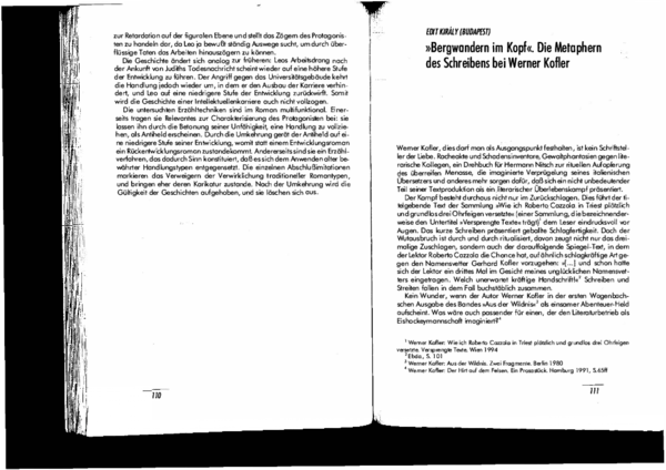 (PDF) "Bergwandern im Kopf". Die Metaphern des Schreibens bei Werner ...