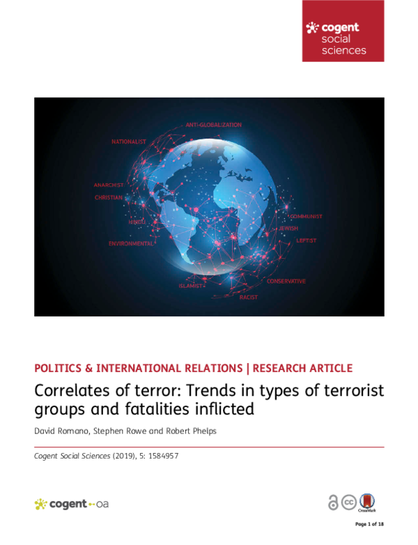 (PDF) Correlates of terror Trends in types of terrorist groups and ...