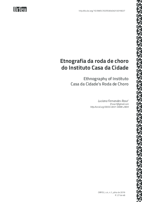 (PDF) Etnografia da roda de choro do Instituto Casa da Cidade Ethnography of Instituto Casa da ...