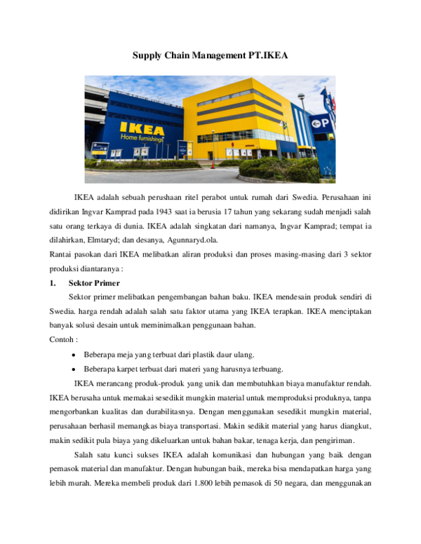 (DOC) Supply Chain Management PT.IKEA