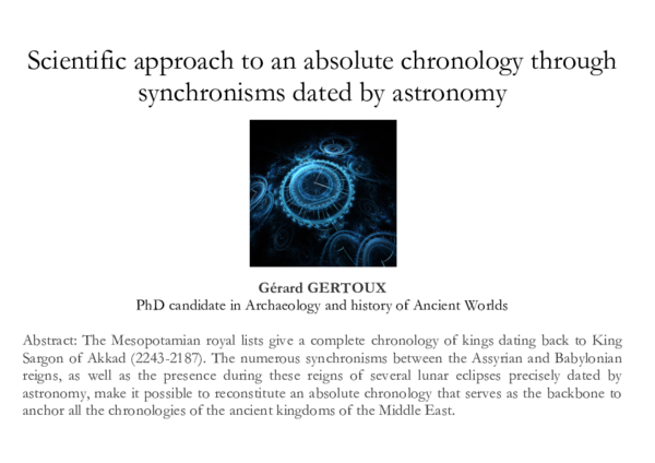 (PDF) Scientific approach to an absolute chronology through ...