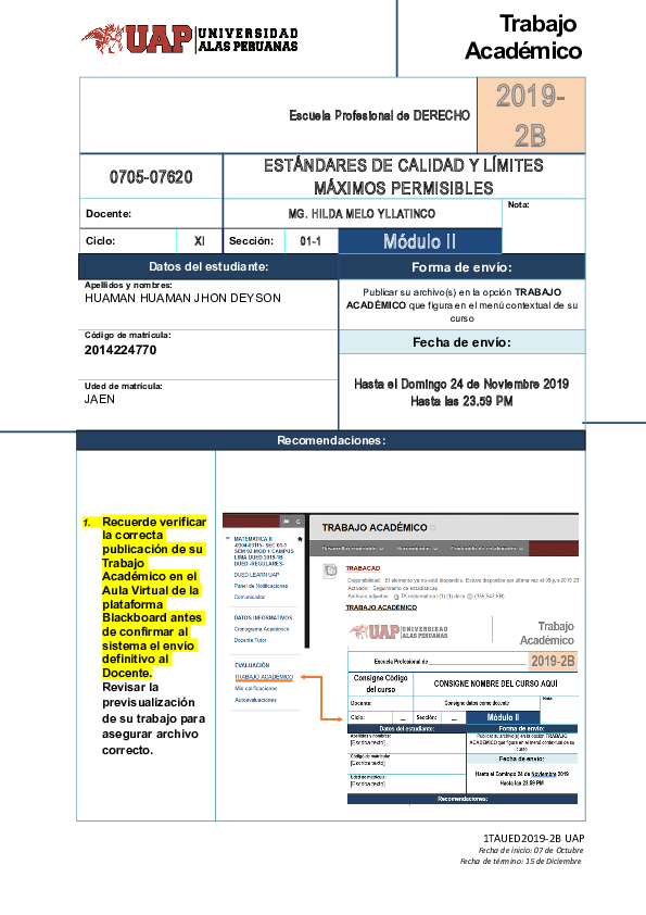 (DOC) FTA 2019 2B ESTÁNDARES DE CALIDAD Y LÍMITES MÁXIMOS PERMISIBLES M