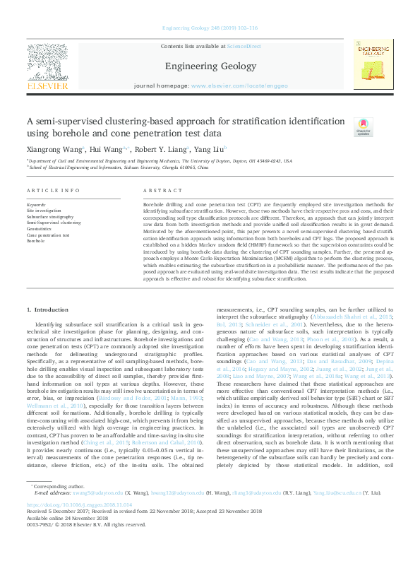Pdf A Semi Supervised Clustering Based Approach For Stratification Identification Using