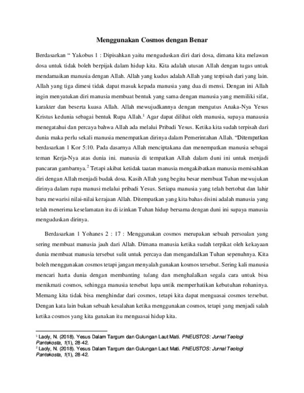 (DOC) Menggunakan Cosmos dengan Benar | pelius nduru - Academia.edu
