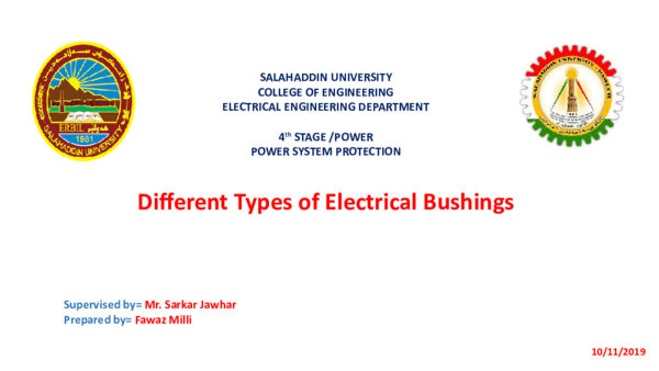 (PPT) Type of Electrical Bushing