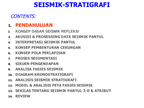 (PDF) SEISMIK STRATIGRAFI