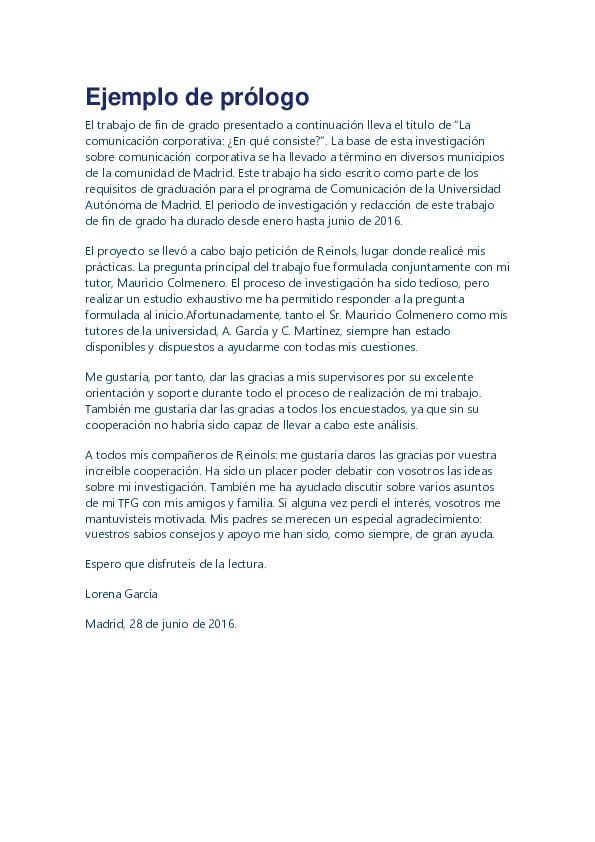 (DOC) Ejemplo de prólogo | ursa daga - Academia.edu