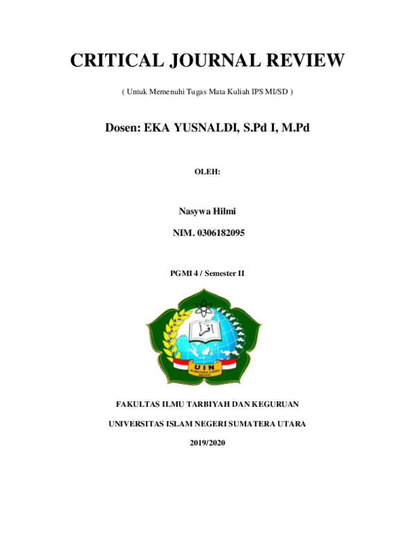 (DOC) CRITICAL JOURNAL REVIEW