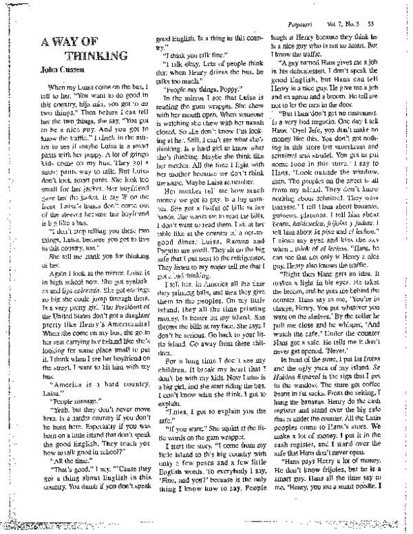 (PDF) A Way of Thinking