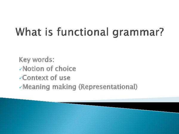 (PPT) Functional grammar