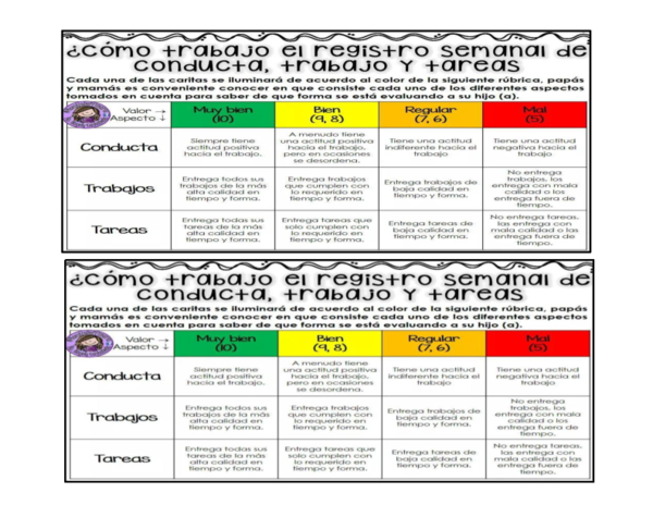 (DOC) Registro semanal de conducta