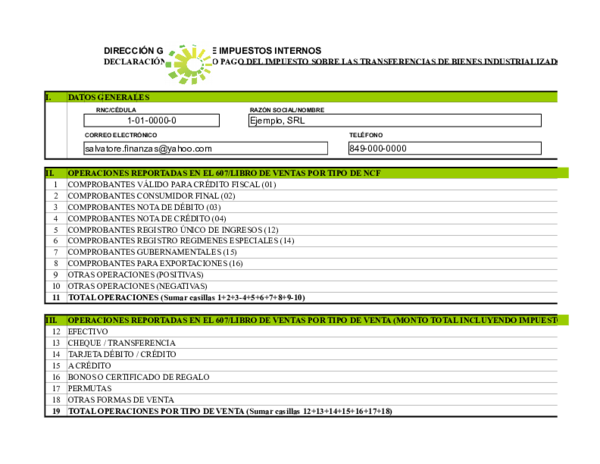(XLS) Ejercicio Proporcionalidad del ITBIS