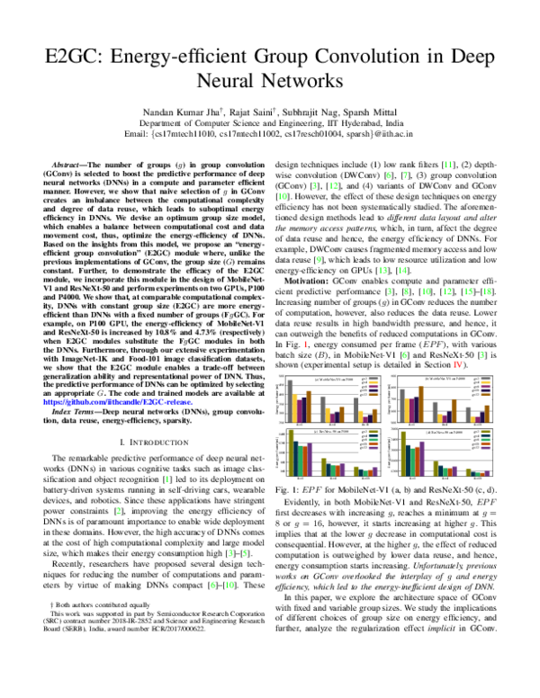 Pdf E2gc Energy Efficient Group Convolution In Deep Neural Networks