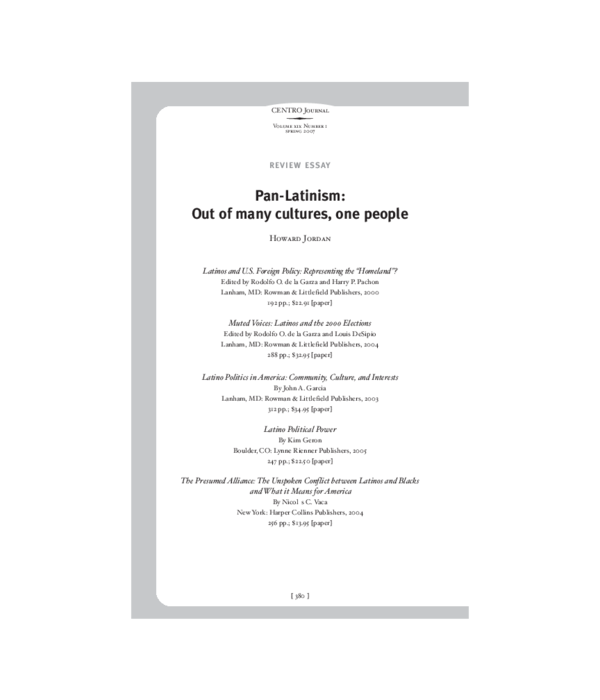 (PDF) Pan-Latinism: Out of many cultures, one people