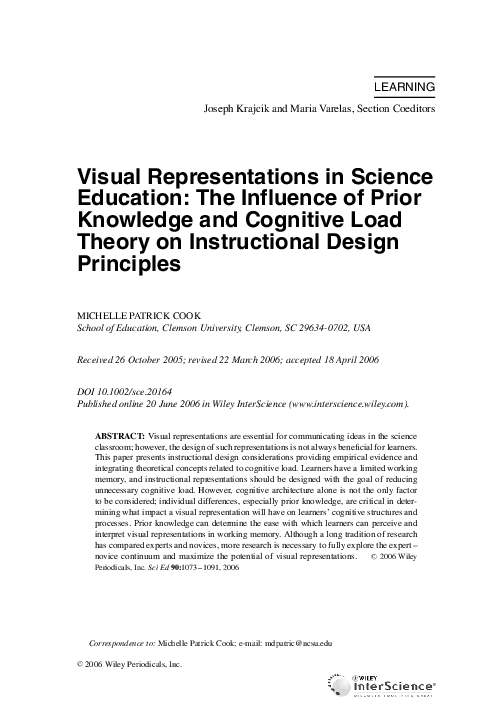 (PDF) LEARNING Visual Representations in Science Education: The ...