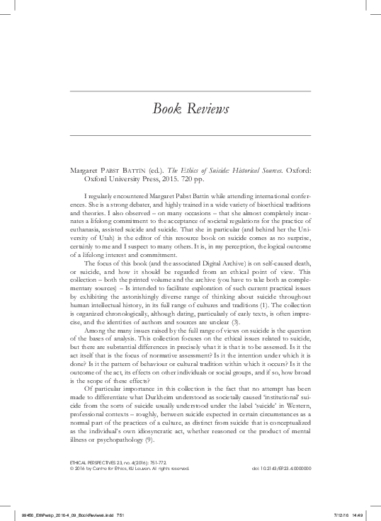 (PDF) Review of Christopher Kutz: "On War and Democracy"