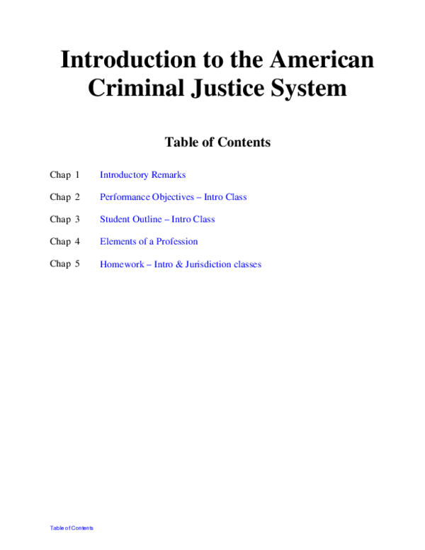 (PDF) Introduction to the American Criminal Justice System