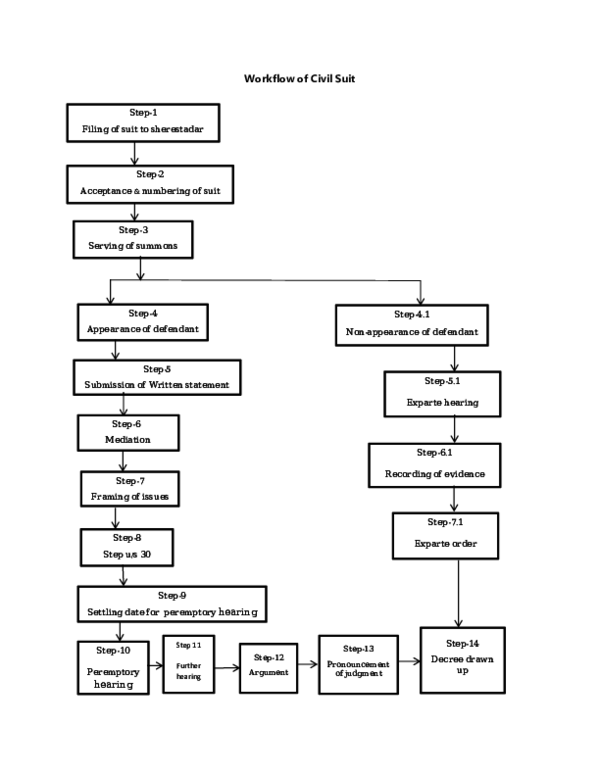 (PDF) Workflow of Civil Suit