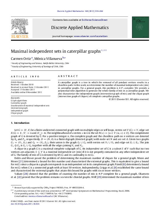 (PDF) Maximal independent sets in caterpillar graphs
