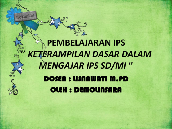 (PPT) ''keterampilan mengajar ips SD,MI