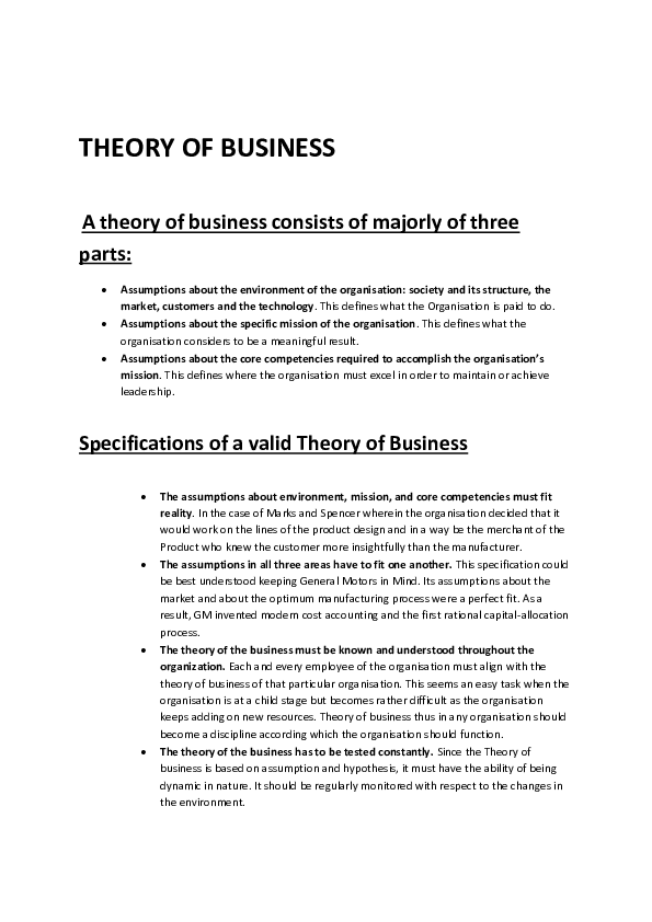 (DOC) THEORY OF BUSINESS