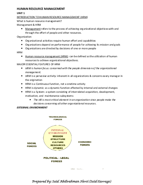 (PDF) Presentation on HUMAN RESOURCE MANAGEMENT AND LEADERSHIP