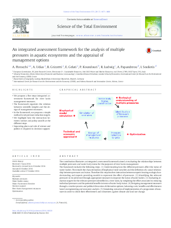 (PDF) An integrated assessment framework for the analysis of multiple ...